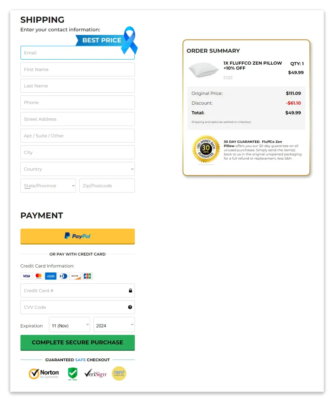 Fluffco Zen Pillows® | USA OFFICIAL SITE